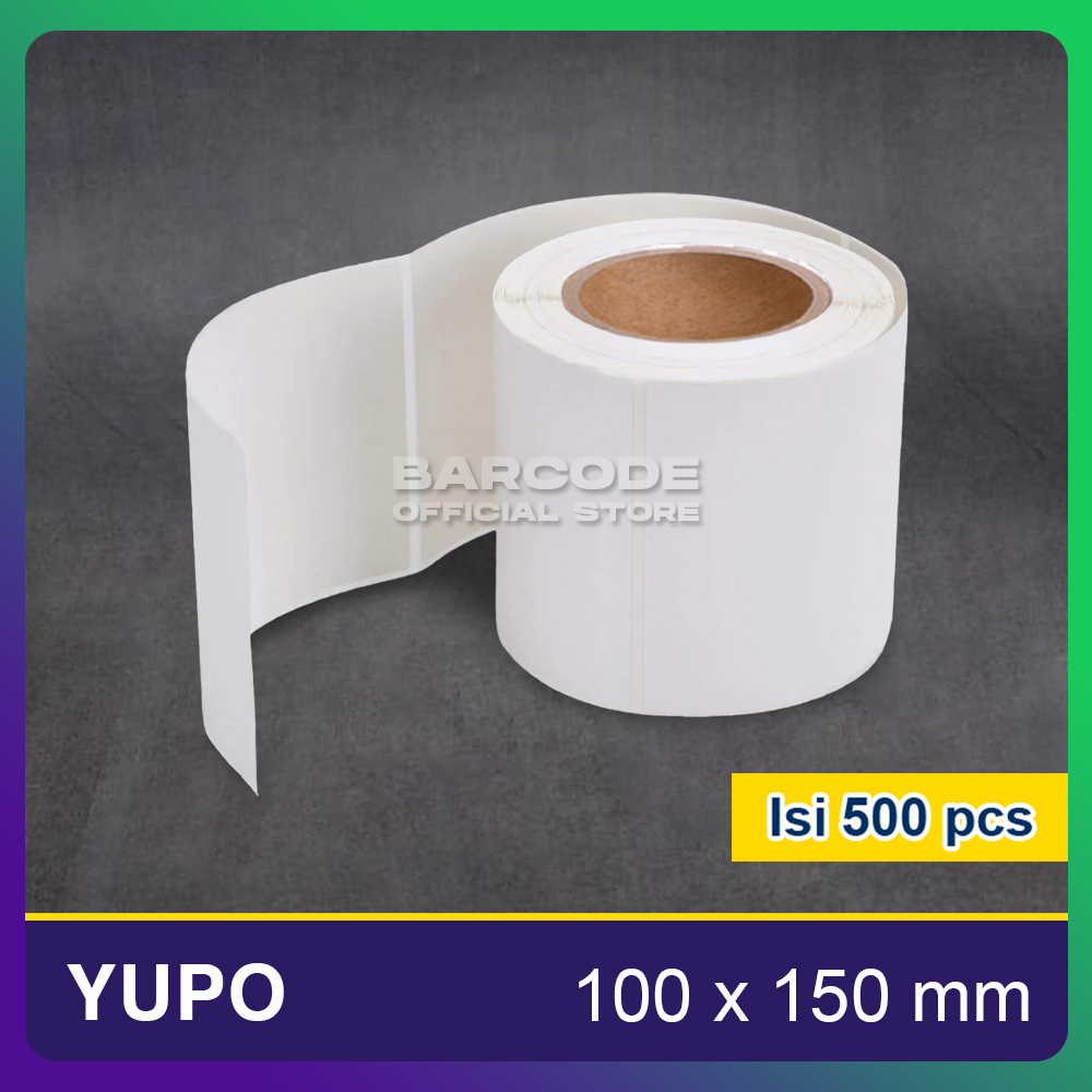 Jual Label Barcode Yupo 100mm x 150mm / 100x150 mm Kertas Sticker Core ...