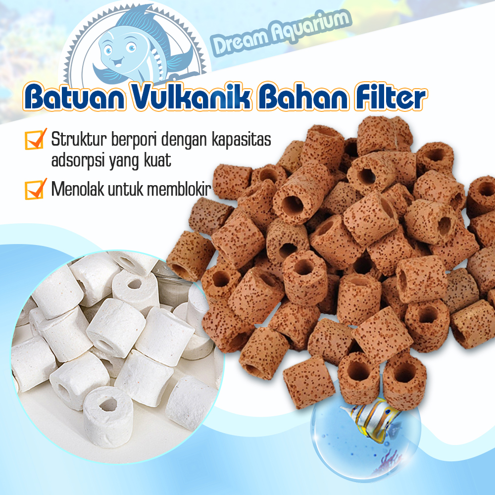 Jual Bio Ring Ceramic Mini Bio Care Ceramic Ring filter Aquarium ...