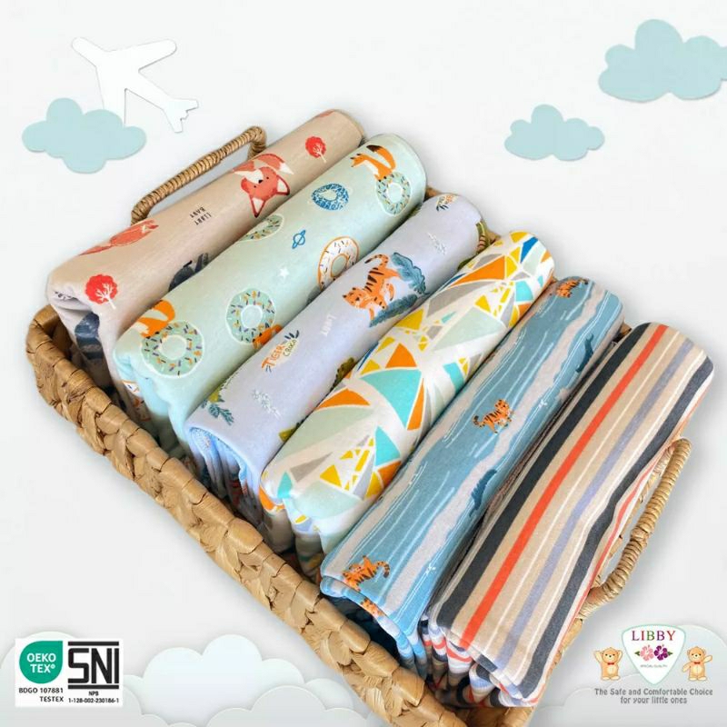 Jual 3 Pcs Bedong Bayi LIBBY Bedong Libby Boy Girl Libby Bedong Bayi ...