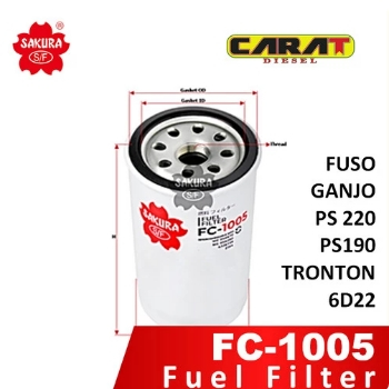 Jual FC-1005 FUEL FILTER SOLAR SAKURA FUSO GANJO PS220 PS190 TRONTON ...