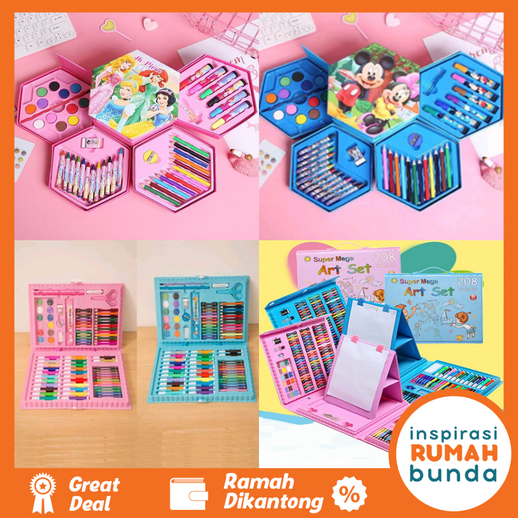 Jual Crayon Set Krayon Lengkap Set Alat Lukis Pencil Gambar Warna ...