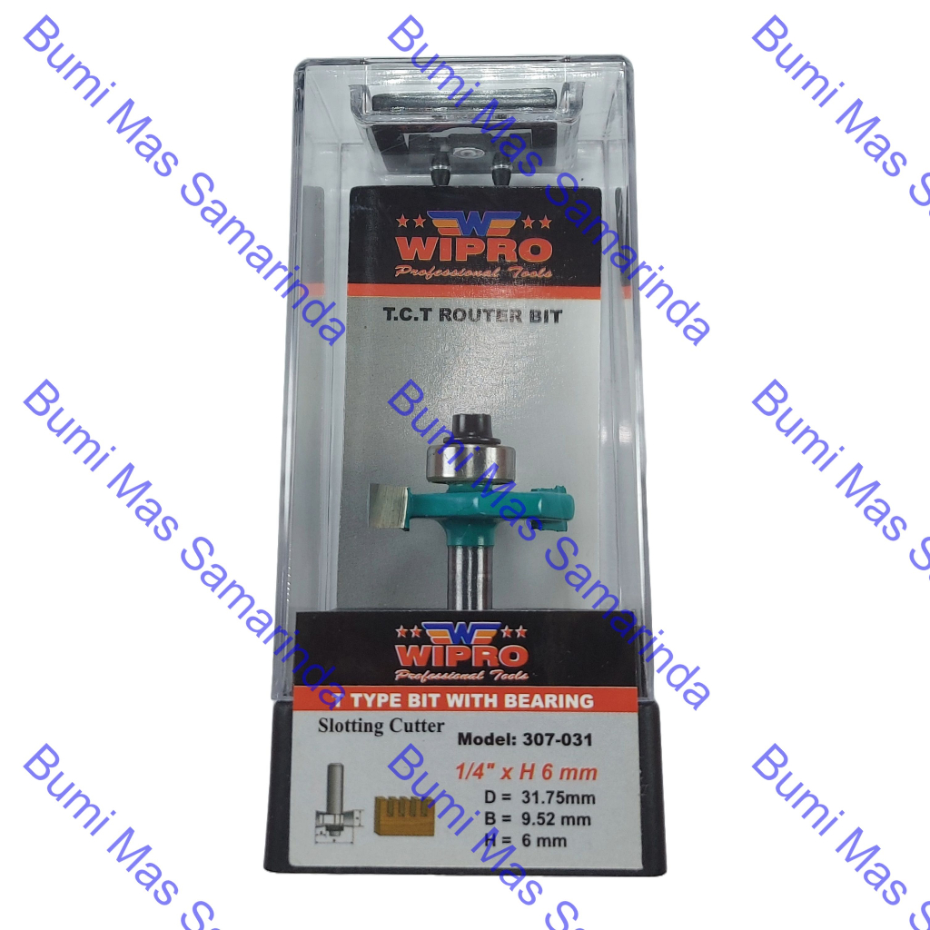 Jual WIPRO MATA ROUTER / PROFIL KAYU SLOTTING CUTTER BIT 1/4" X 1/4 ...