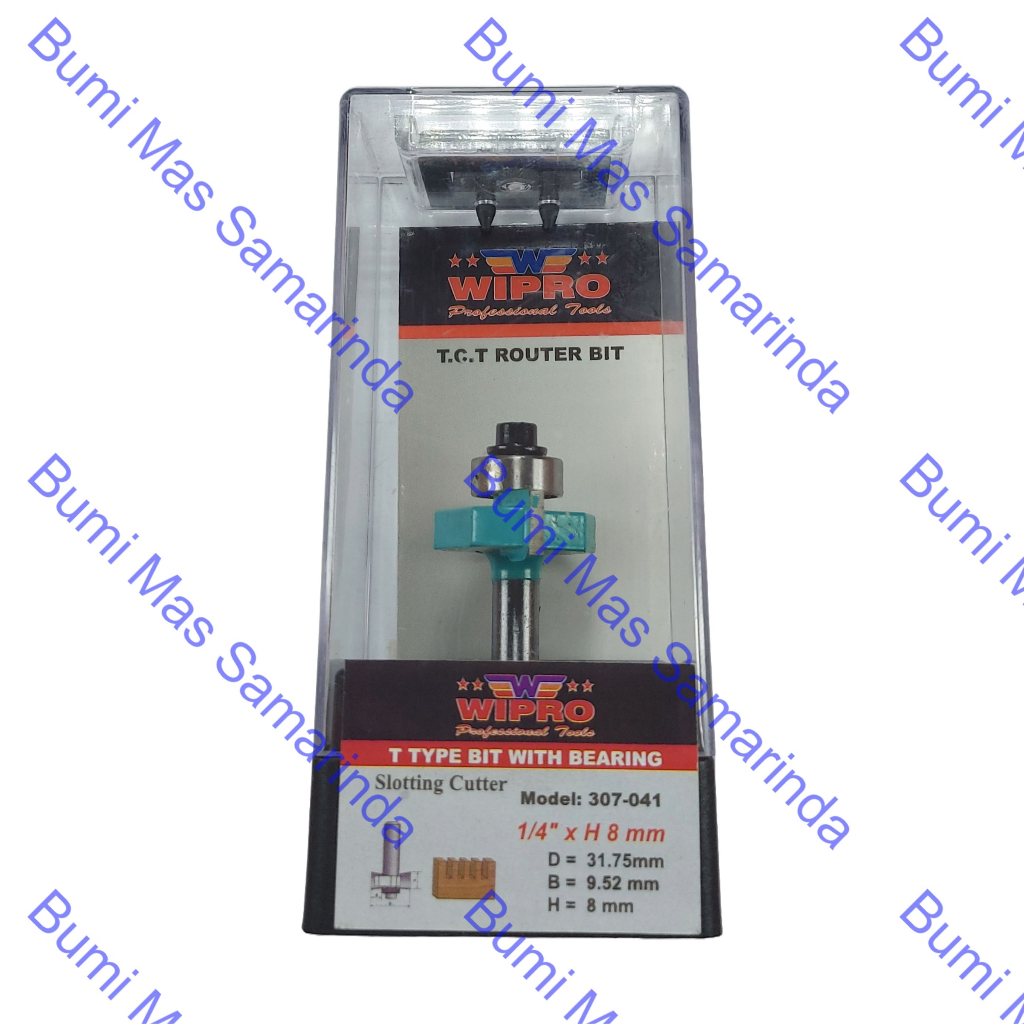 Jual WIPRO MATA ROUTER / PROFIL KAYU SLOTTING CUTTER BIT 1/4" X 1/4 ...