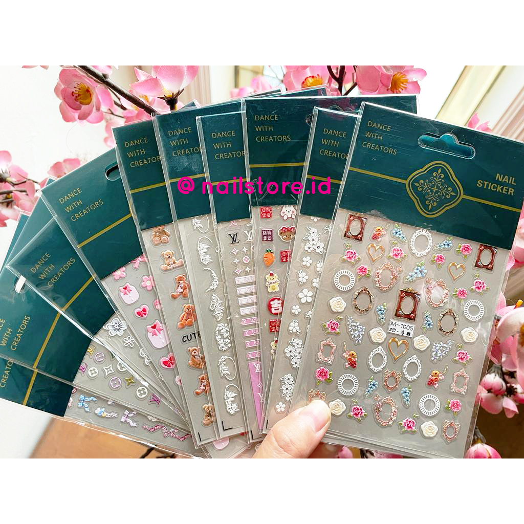 Jual (PART.02) NEW DESIGN NAIL STICKER 5D STICKER TIMBUL TOMONI STICKER ...