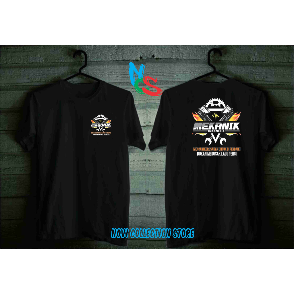 Jual kaos mekanik depan belakang dtf / 509 / bisa dipakai pria dan wanita/ kaos lagi hits ...