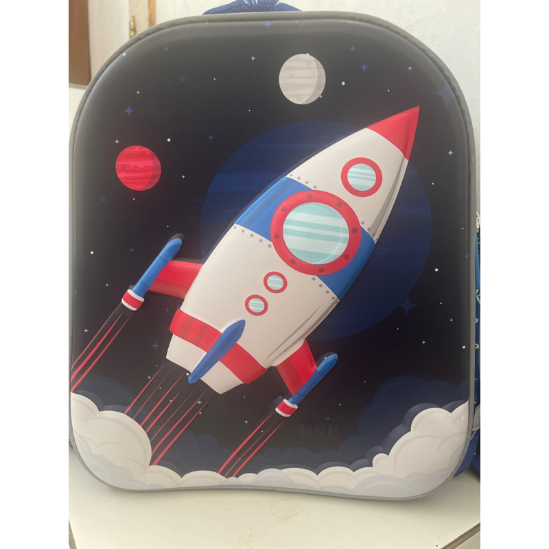 Jual Tas Ransel Import Anak Tk Emboss Rocket | Shopee Indonesia