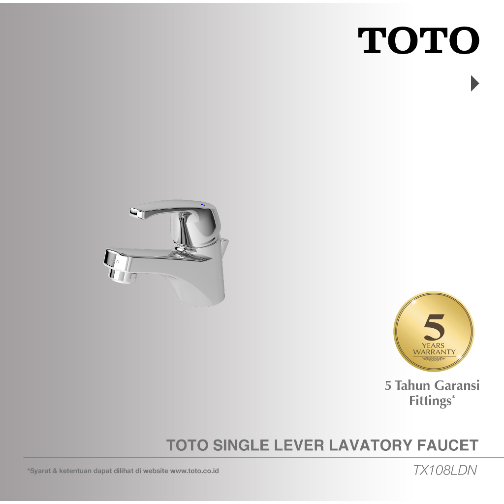 Jual TOTO Donna Single Lever Lavatory Faucet With / Keran Wastafel ...