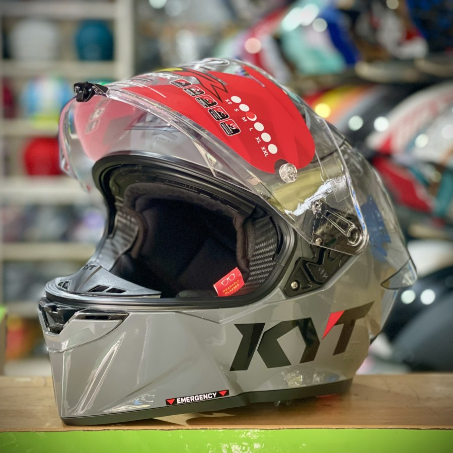 Jual Helm kyt R2R Plaint Gorilla grey Glossy HELM FULL FACE TERBARU ...