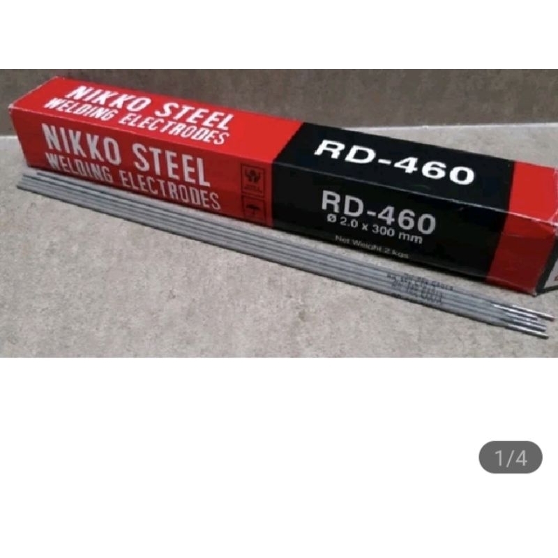 Jual 1KG KAWAT LAS/PAKAN LAS RD-460 2mm x 300 mm NIKKO STEEL | Shopee Indonesia