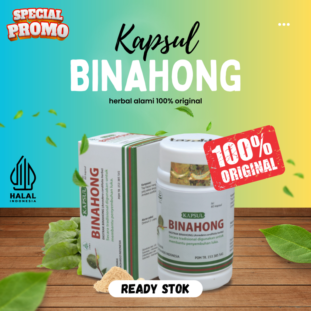 Jual Kapsul Binahong Tazakka Obat Penyembuhan Luka Pasca Operasi HALAL BPOM REAKSI CEPAT ...
