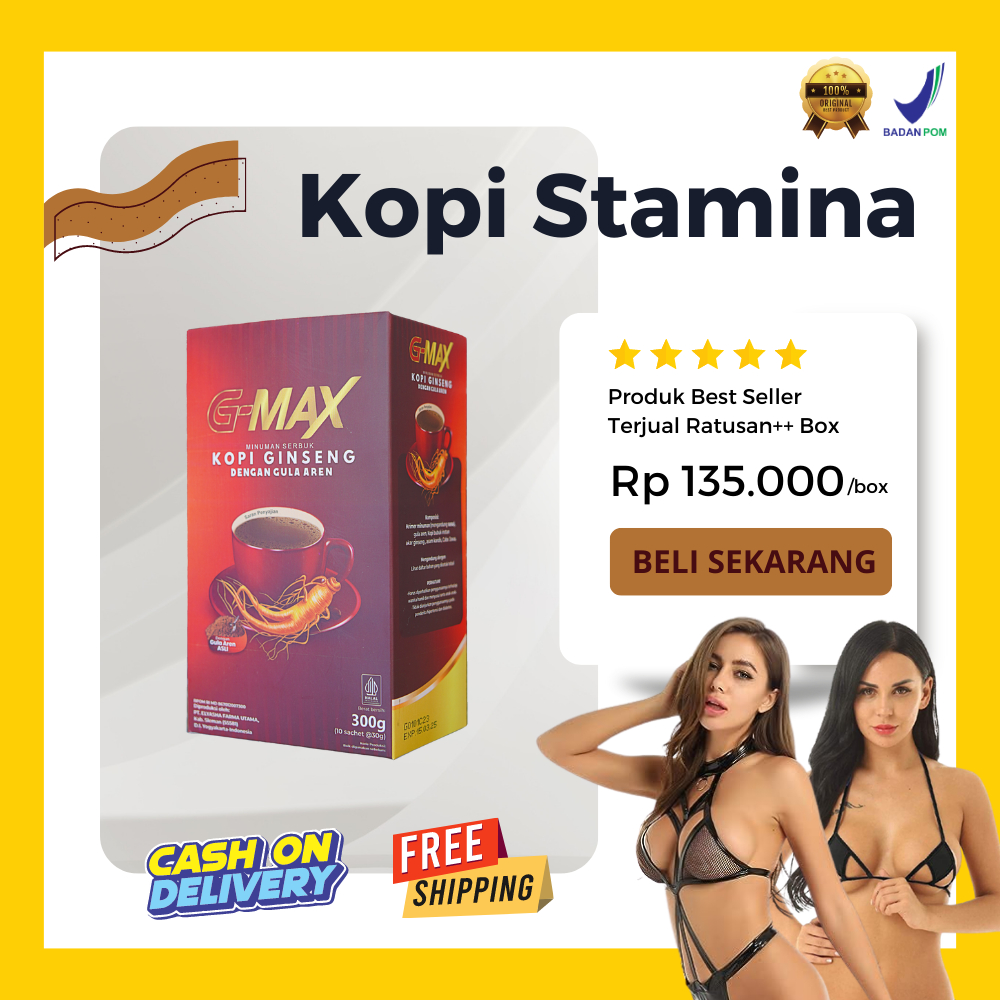 Jual Kopi G-Max Ginseng Gula Aren Kopi Penambah Stamina Pria BPOM Kuat Tahan Lama 1 Box Isi 10 ...