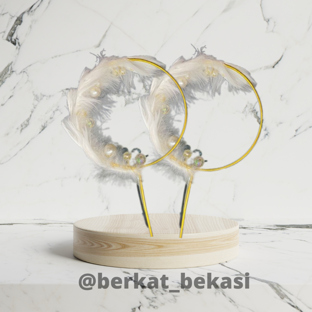 Jual CAKE TOPPER BULU MUTIARA / TOPPER BULLU MUTIARA | Shopee Indonesia
