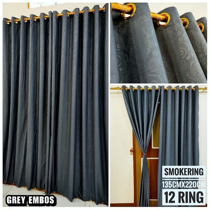 Jual Gorden Smokring 12 RingTirai Pintu Dan Jendela Hordeng Batik ...