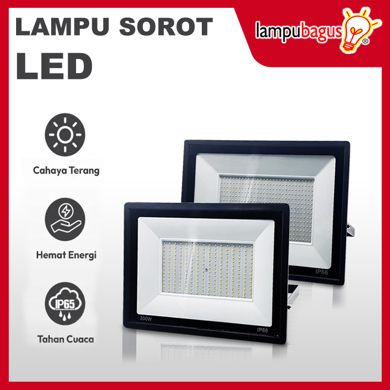 Jual Lampu Sorot Led 200W 300W / Lampu Taman LED Floodlight IP65 ...