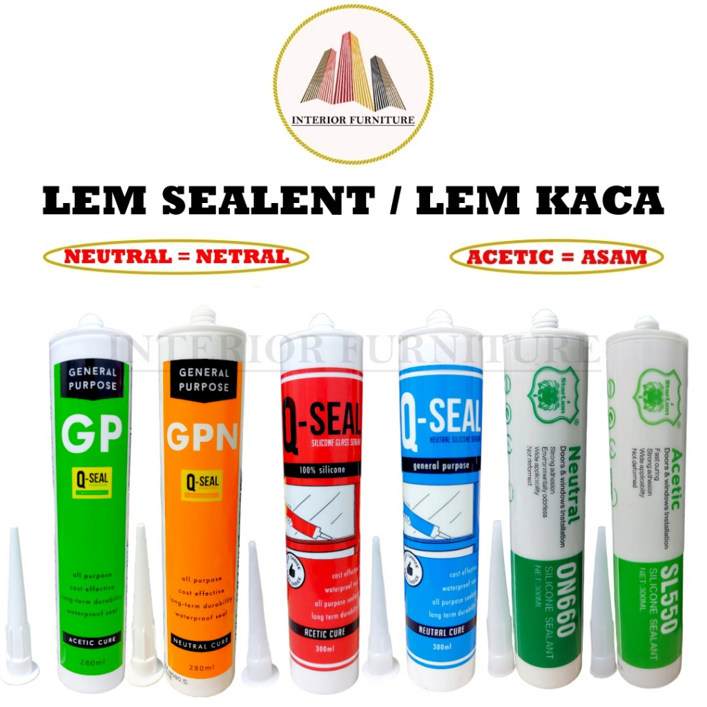 Jual Lem Glass Asam LEM Kaca Netral / Asam Lem Kaca Silicone Lem ...
