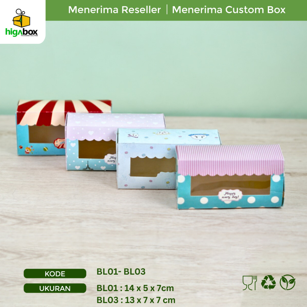 Jual Kotak Makaron, Box Mochi, Box Macaron, Kemasan, Packaging | BL01 ...