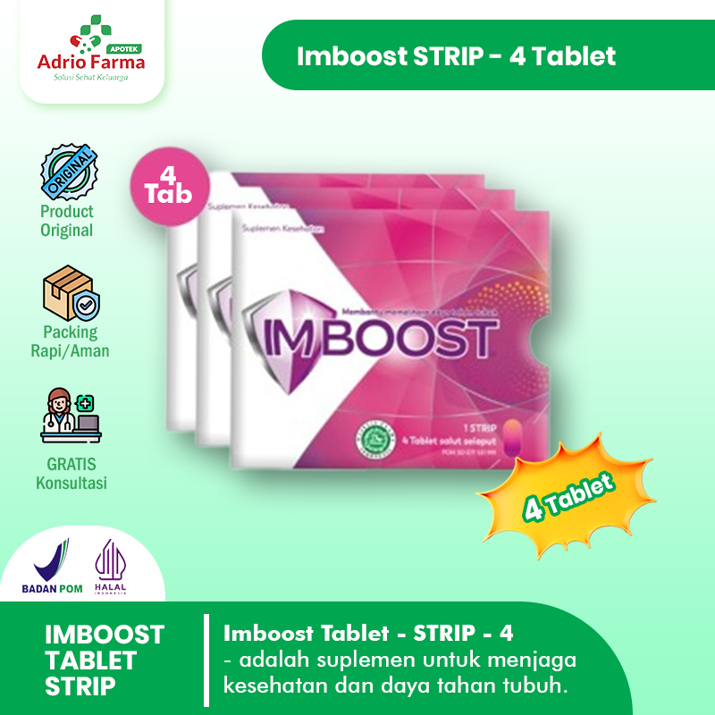 Jual IMBOOST - TABLET 4's STRIP @ 4 Tablet - Tablet Multivitamin ...
