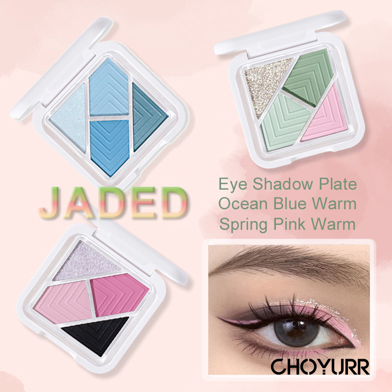 Jual [COD]JADED Eyeshadow Plate 4 Warna Biru Pink Eye Shadow Plate Y2K ...