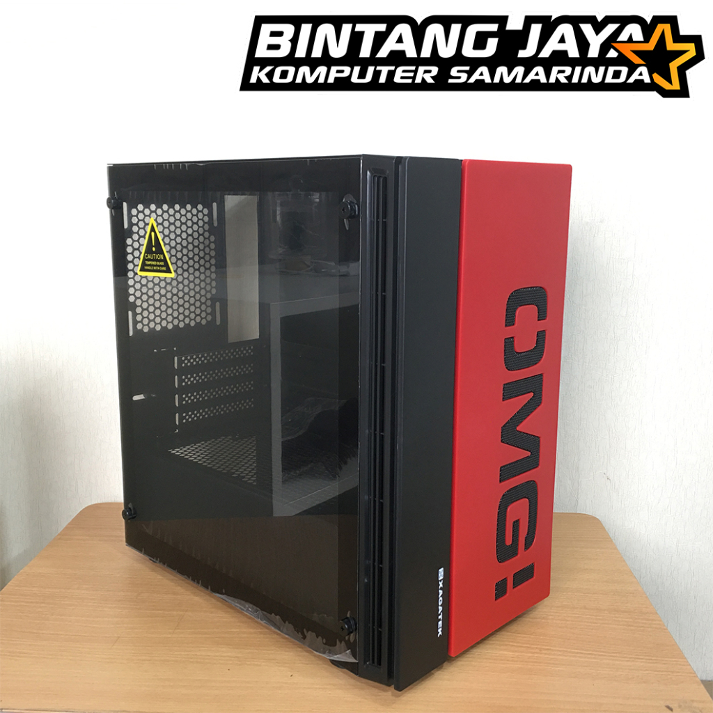 Jual Casing PC Xagatek OMG M-ATX Tempered Glass - Black Red | Shopee ...