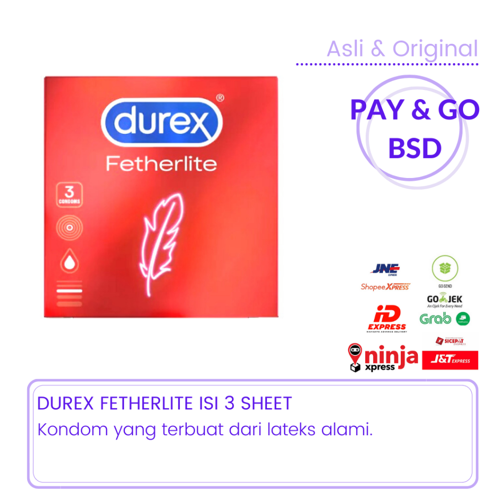 Jual DUREX FEATHERLITE ISI 3 - ALAT KONTRASEPSI - CONDOMS 3 SHEET ...