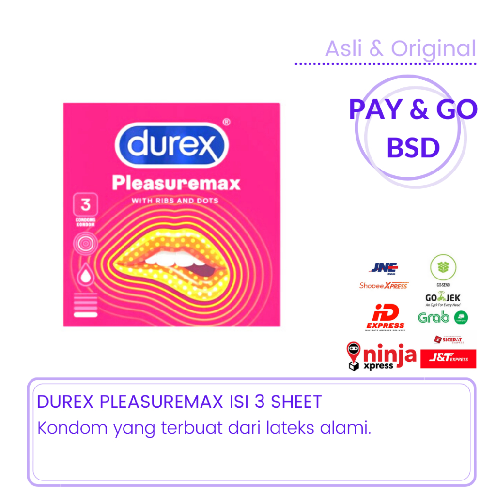 Jual DUREX PLEASURE MAX ISI 3 - ALAT KONTRASEPSI - CONDOMS 3 SHEET - KONDOM | Shopee Indonesia