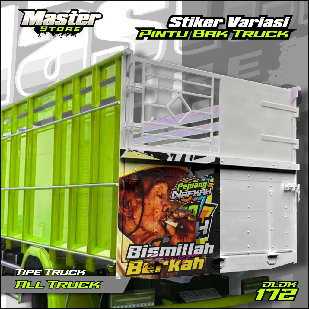 Jual Stiker variasi Simple Bak All Truk BISMILLAH SEMOGA BERKAH High Quality Bisa Request ...