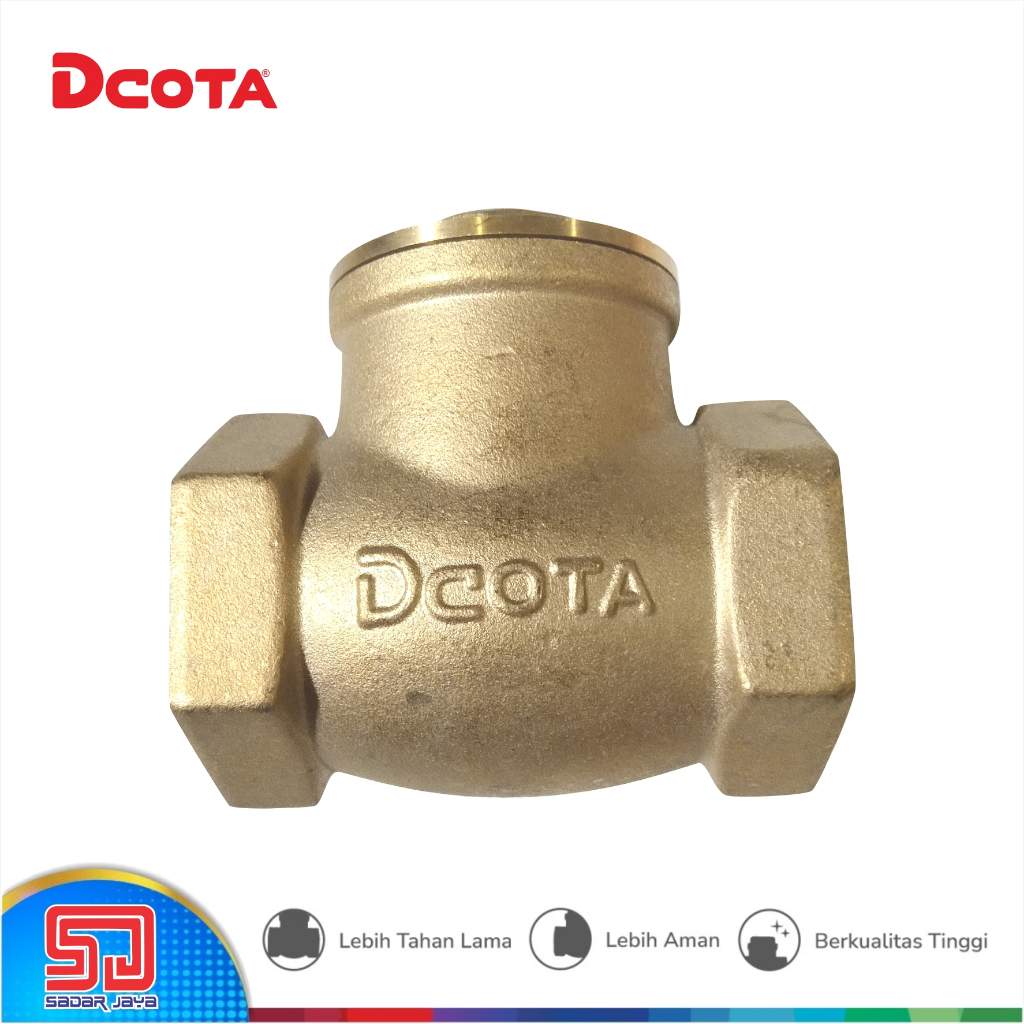 Jual DCOTA Check Valve Brass 1 1/4" Katup Swing Klep Tabok Kuningan 1-1 ...