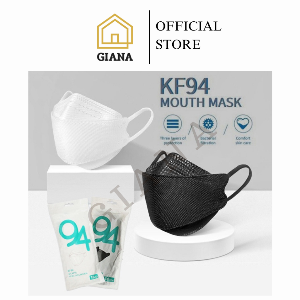 Jual GIA Masker KF94 Hitam Putih Masker Korea | Shopee Indonesia