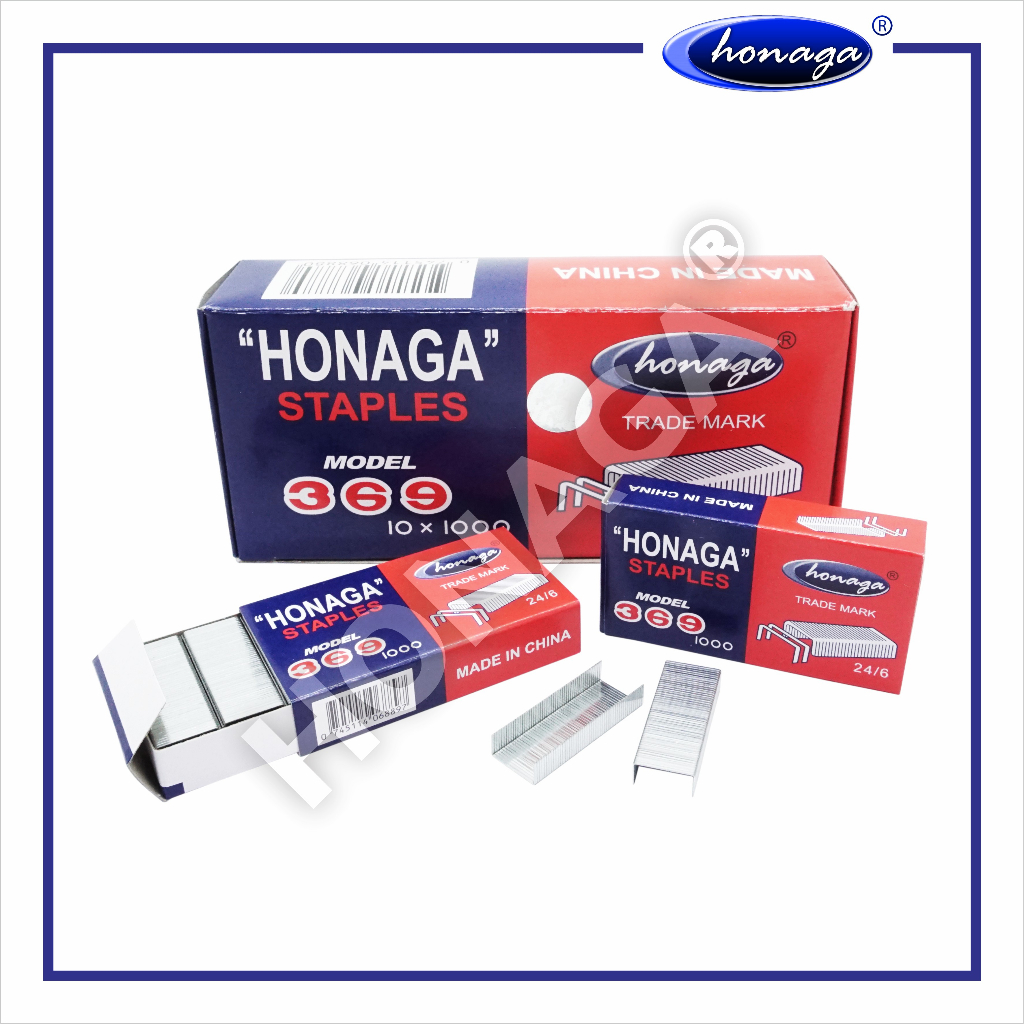 Jual Isi staples no.369 Honaga (Kotak isi 10 Pak) | Shopee Indonesia