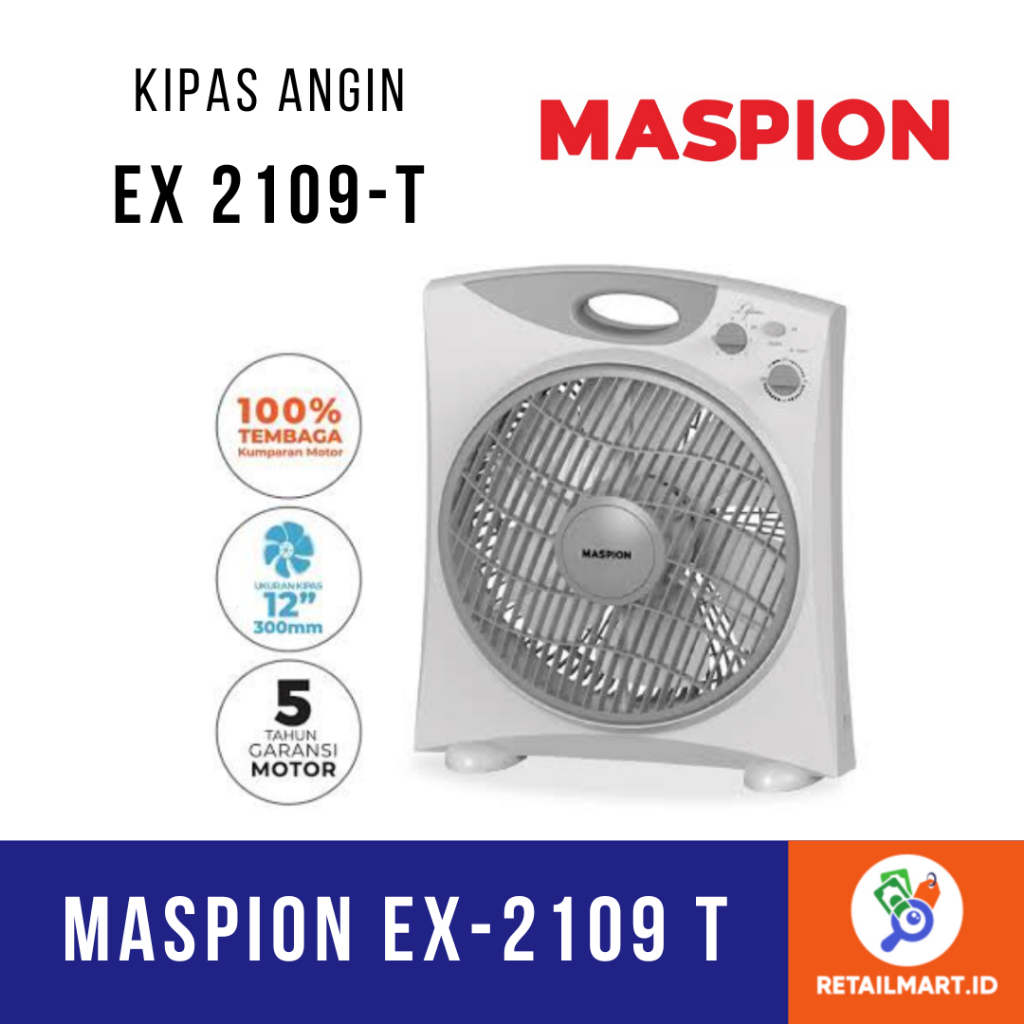 Jual MASPION : EX2109T BOX FAN KIPAS ANGIN KOTAK 12 INCH EX 2109 T ...