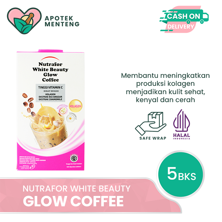 Jual Nutrafor White Beauty Glow Coffee - Minuman Serbuk Rasa Kopi ...
