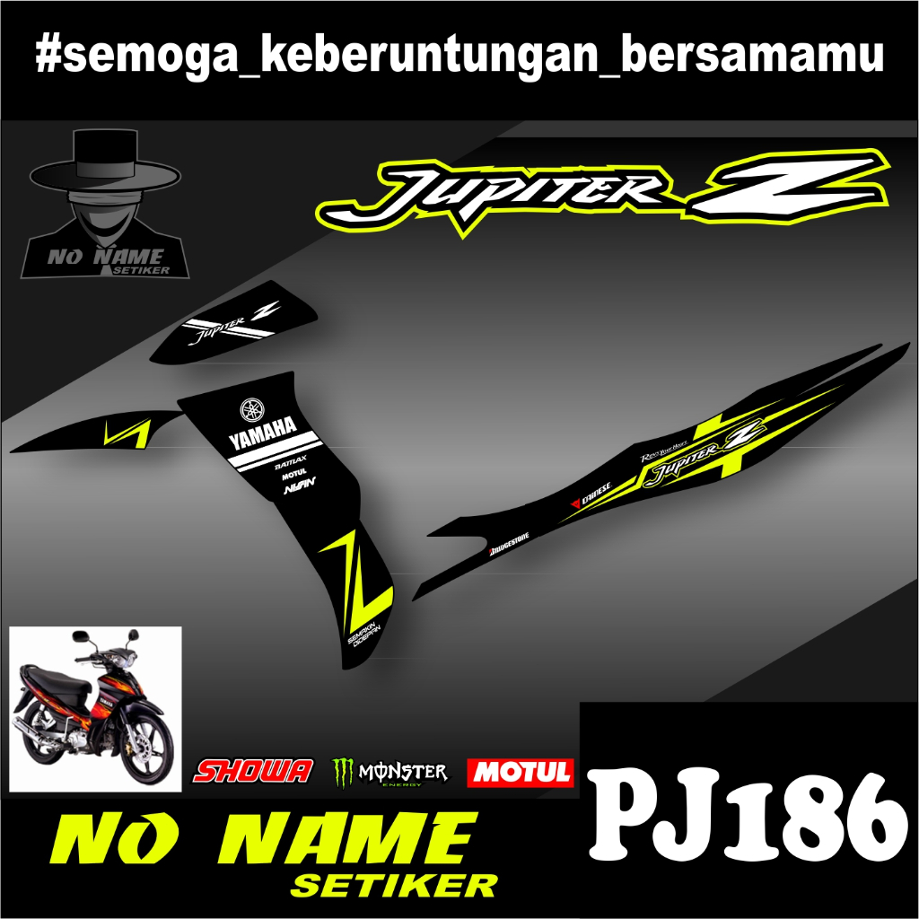 Jual Striping Jupiter Z(pj186) 2004 2005 2006 2007 2009 stiker sticker ...