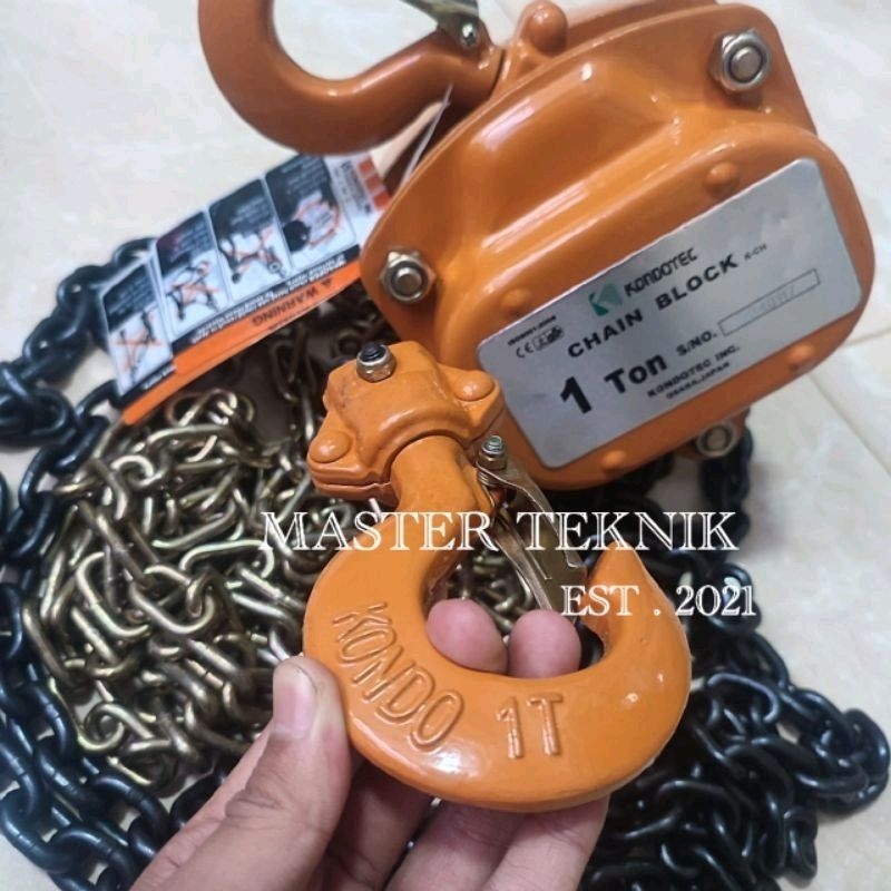 Jual Chain Block 1 Ton X 3 Meter, 5 Meter, 7 Meter Takel Katrol 1 Ton ...