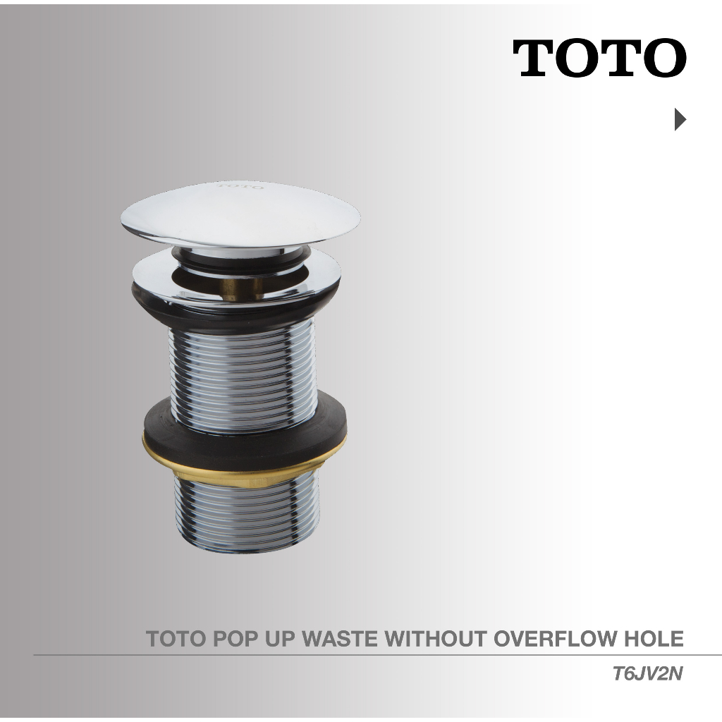 Jual TOTO T6JV2N One Push Pop Up Waste w/o Overflow Hole / Afur ...