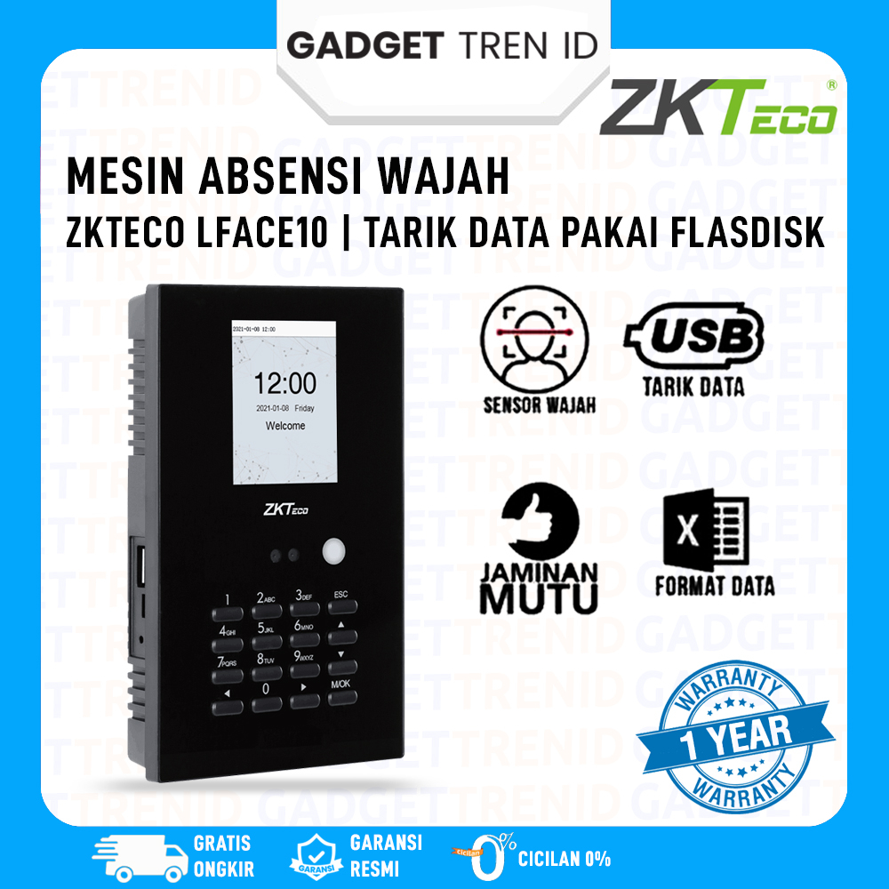 Jual Mesin Absensi Wajah ZKTECO LFACE 10 | Mesin Absen Face LFACE10 Bergaransi | Shopee Indonesia