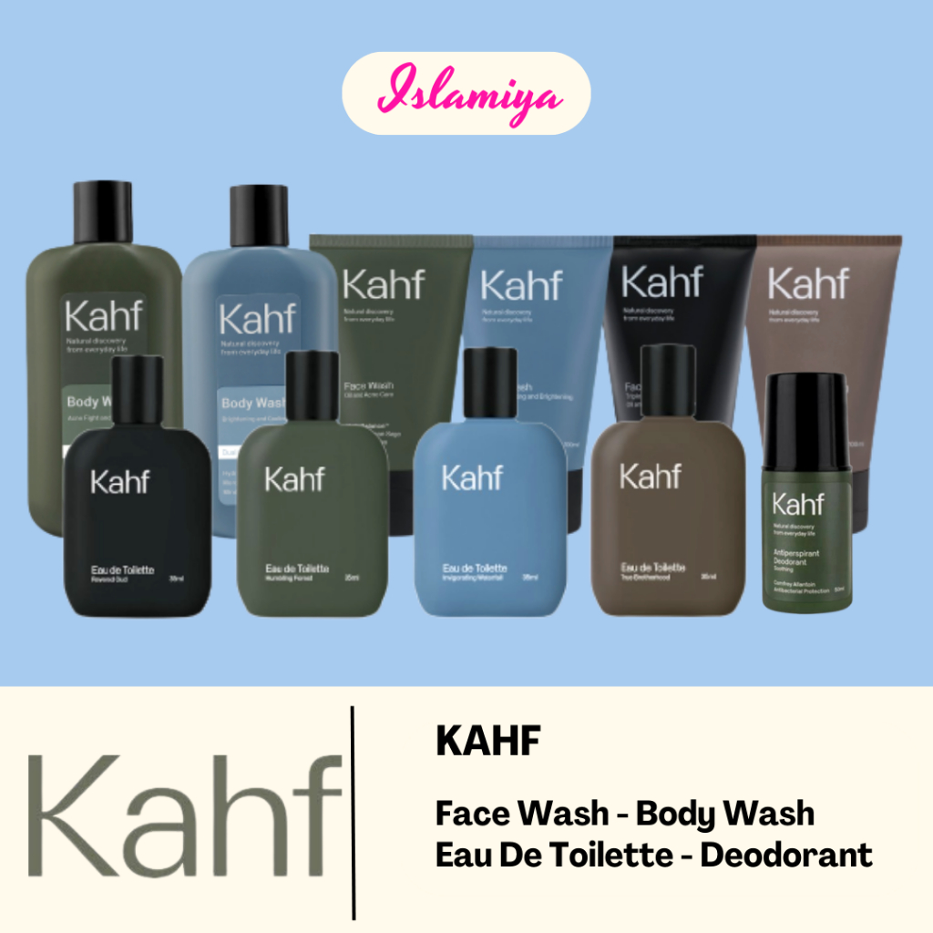 Jual KAHF Skincare Cowok Halal (BPOM) Face Wash-Eau de Toilette-Triple ...