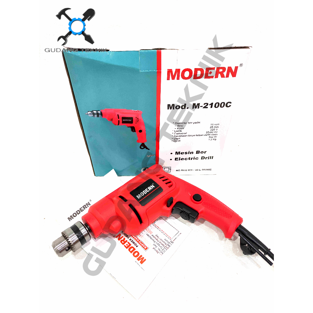 Jual Mesin Bor Listrik 10mm M2100C M3100 MODERN / Mesin Bor Listrik ...