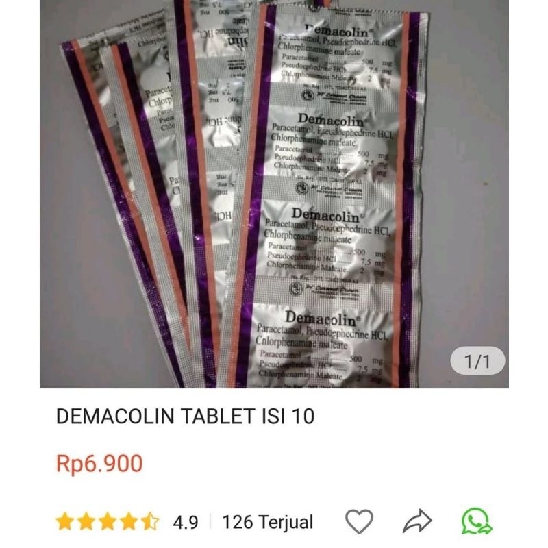 Jual BISOLVON TABLET DEMACOLIN untuk Flu (10 Tablet) | | PARATUSIN ...