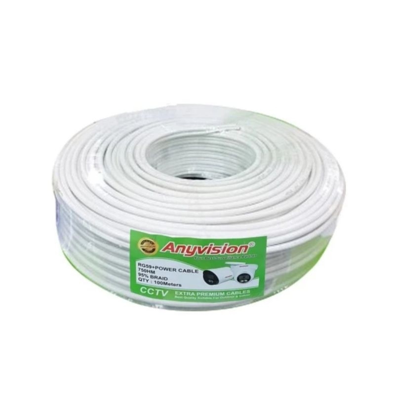 Jual KABEL RG59 & RG6 + POWER ANYVISION 100M | Shopee Indonesia