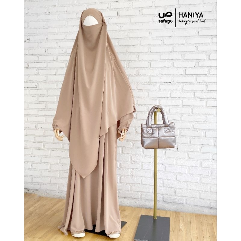 Jual Size S HANIYA Set Gamis & French Khimar CAMEL - Shafa Jilbab ...