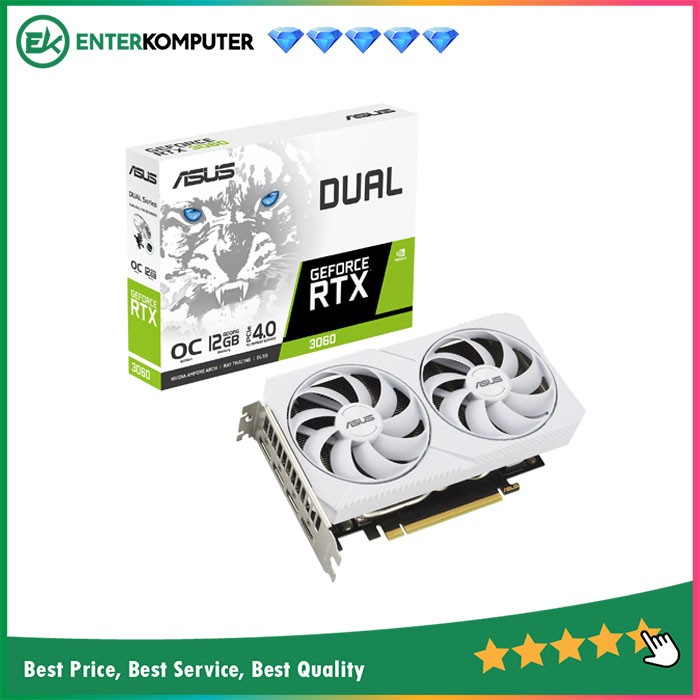 Jual Asus GeForce RTX 3060 12GB GDDR6 - Dual OC White Edition | Shopee ...