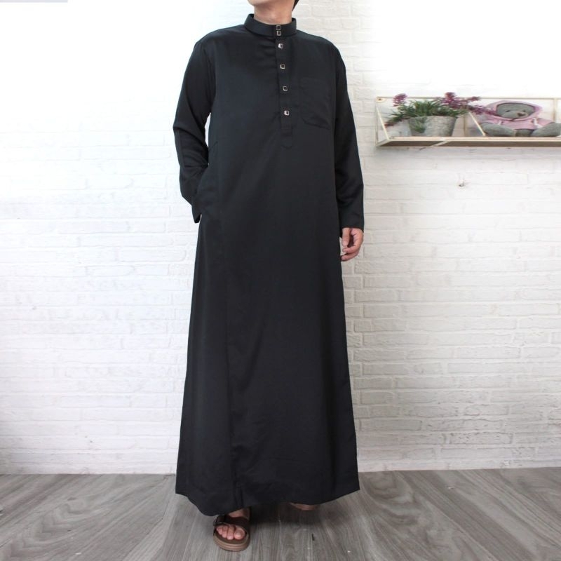 Jual gamis arab pria jubah mewah Ar-rifqi polos model terbaru reguler ...
