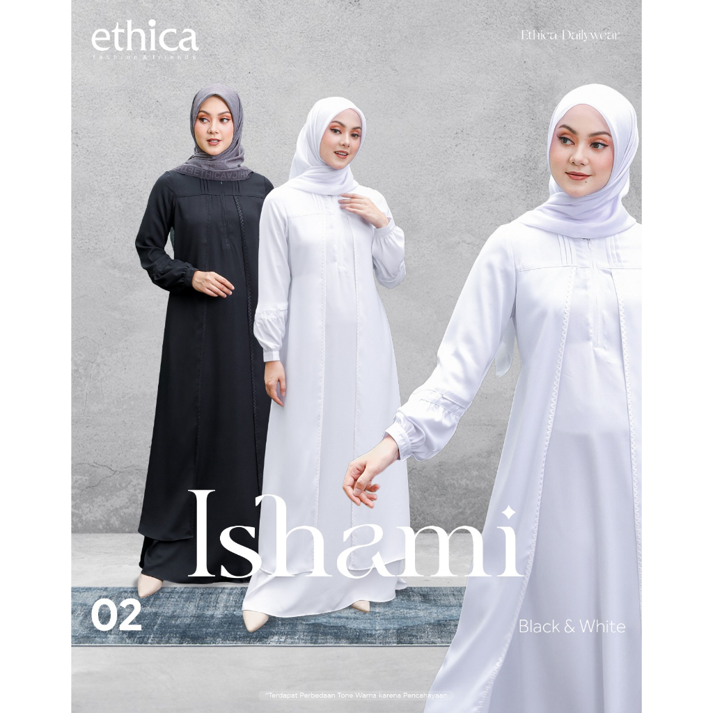 Jual Ethica | Ishami 02 Dress Muslim Daily Wanita Gamis Acara | Shopee Indonesia