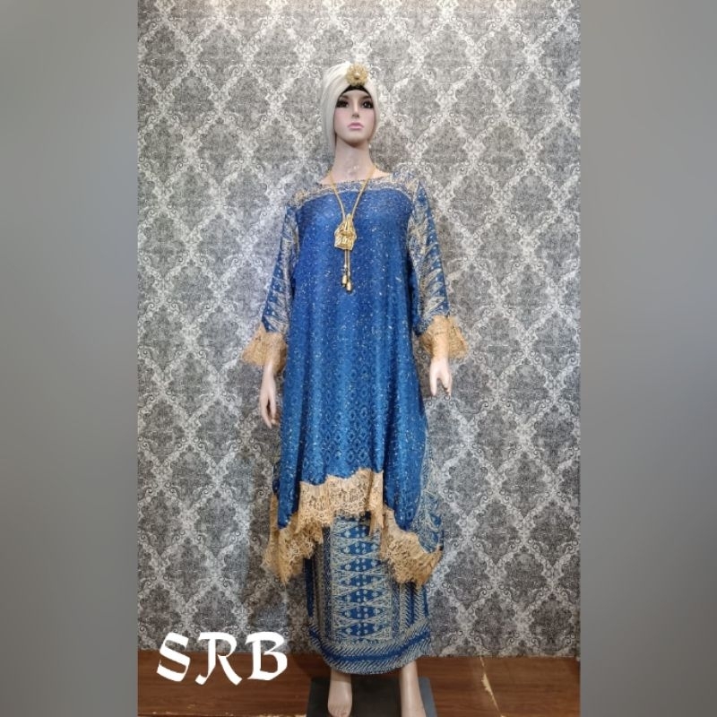 Jual Set Rok Lipat Tunik Malay Renda Lace Batik Viscose Silk | Shopee ...