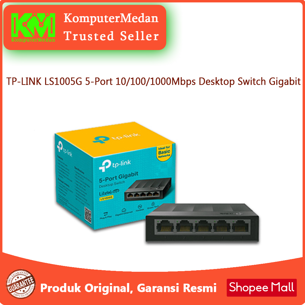 Jual TP-LINK LS1005G 5-Port 10/100/1000Mbps Desktop Switch | Shopee Indonesia