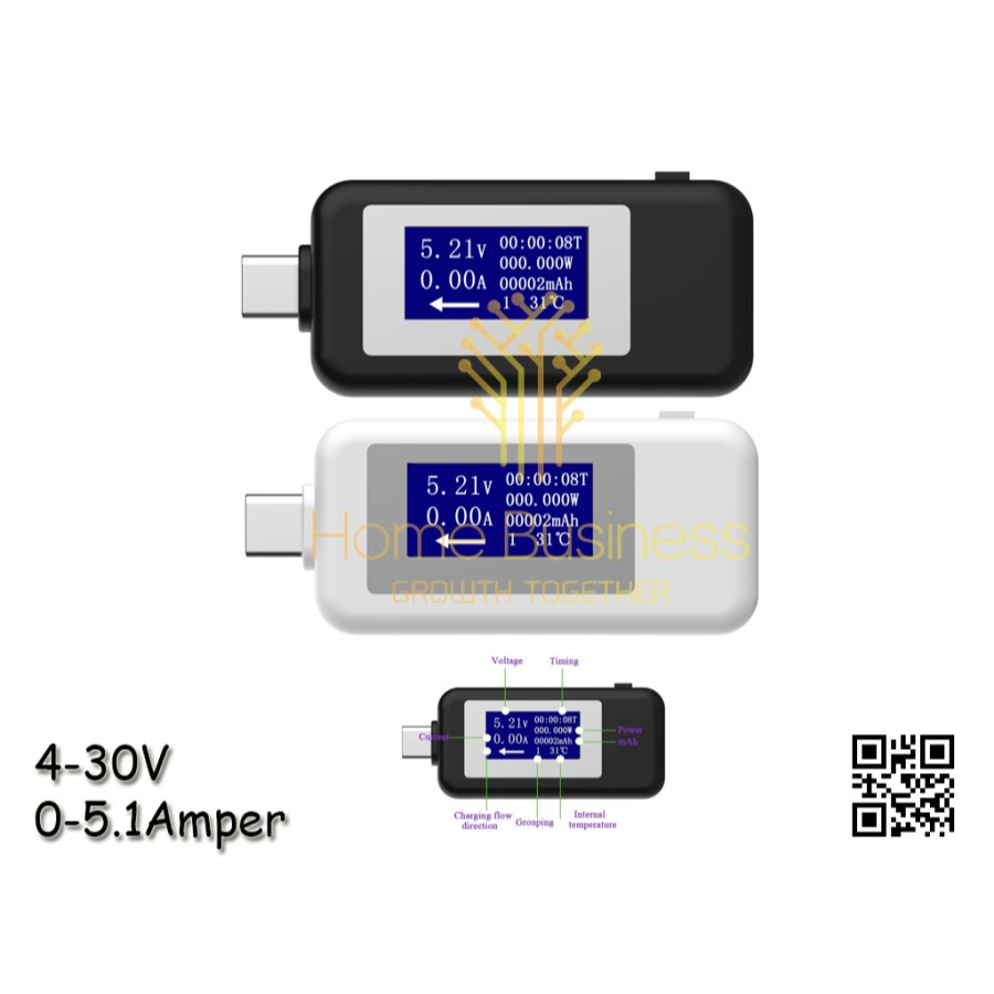 Jual Type-C Type C Type - C USB Tester DC Digital Amper Current Volt ...