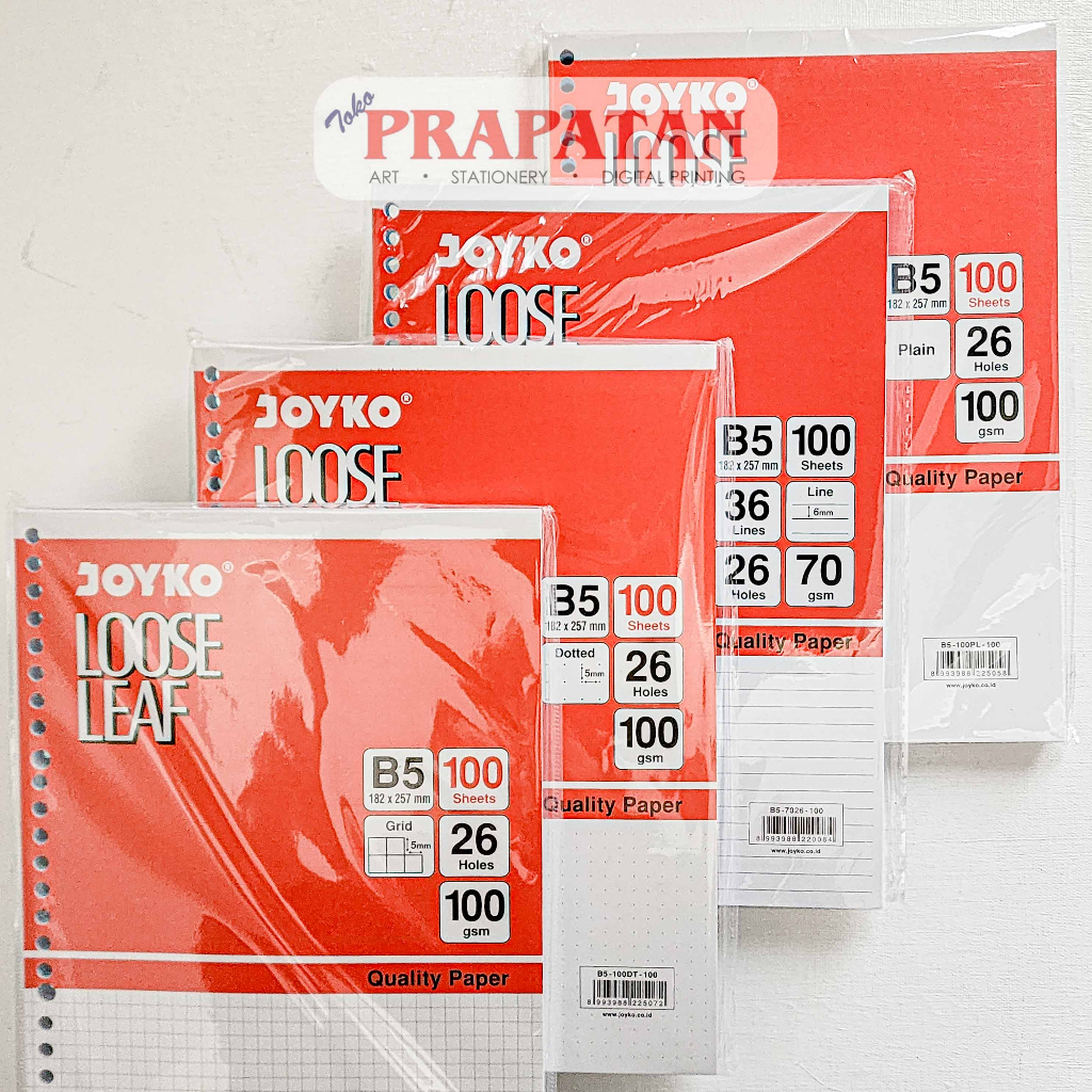 Jual Joyko Loose Leaf 100 Lembar A5/B5 | Isi Kertas File Binder | Shopee Indonesia