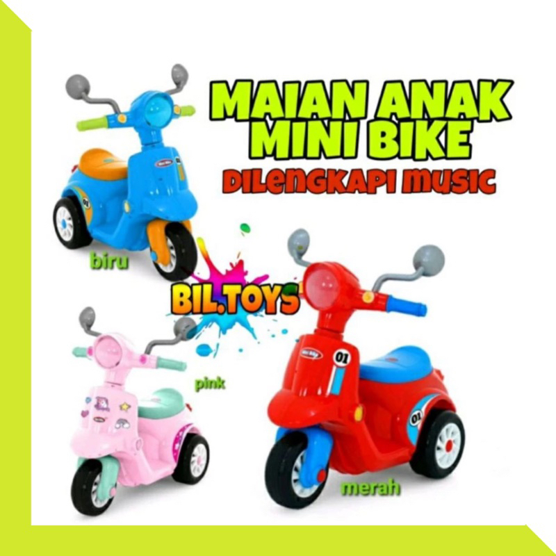 Jual MAINAN ANAK MOTOR DUDUK MINI BIKE KENDARAAN TUNGGANG MB 691 MUSIK ...