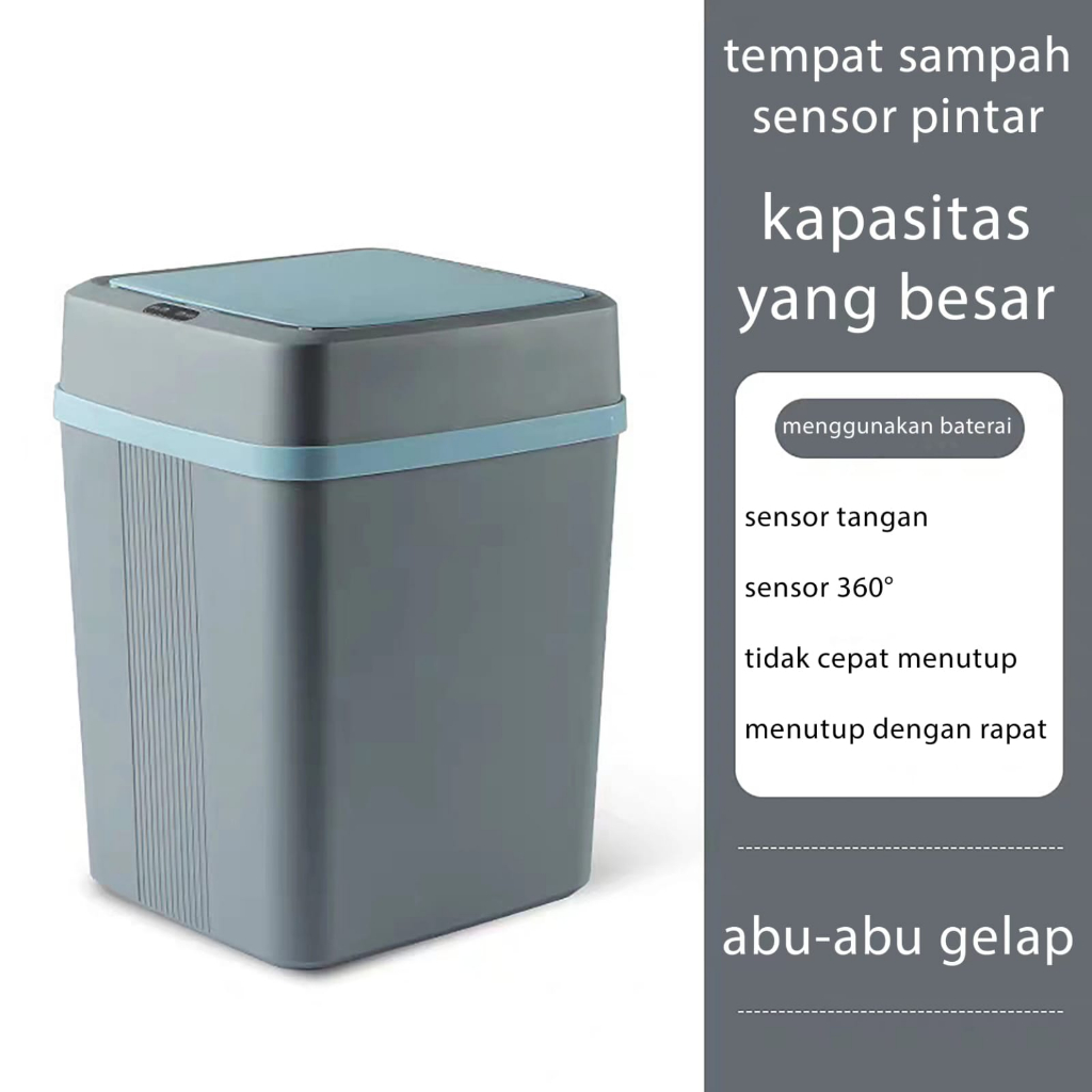Jual [ Pplus ] Smart Trashcan Tempat Sampah Pintar Tutup Buka Cerdas ...