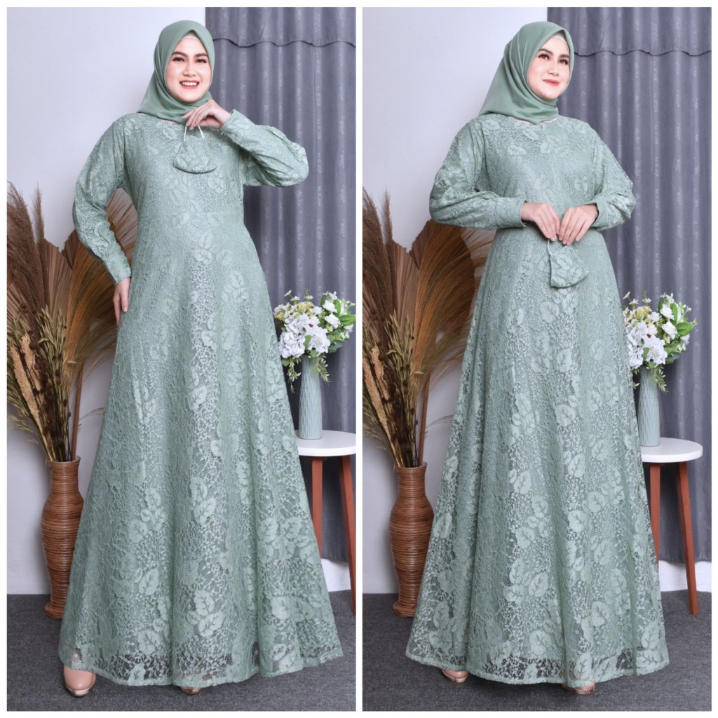 Jual Azuma Gamis-Dress kondangan Burkat Premium Pakaian Gamis Wanita ...